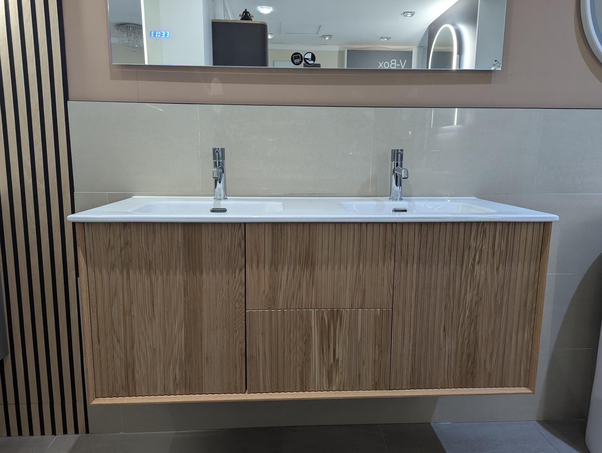 Luxe81 ORA 1200mm Walnut Cabinet With Matte Basin – Tiles and Beyond ...