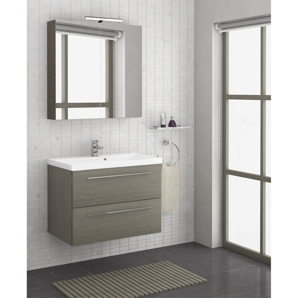Pace 600 Wall Mounted Unit with Drawers and Basin Grey – Tiles and ...